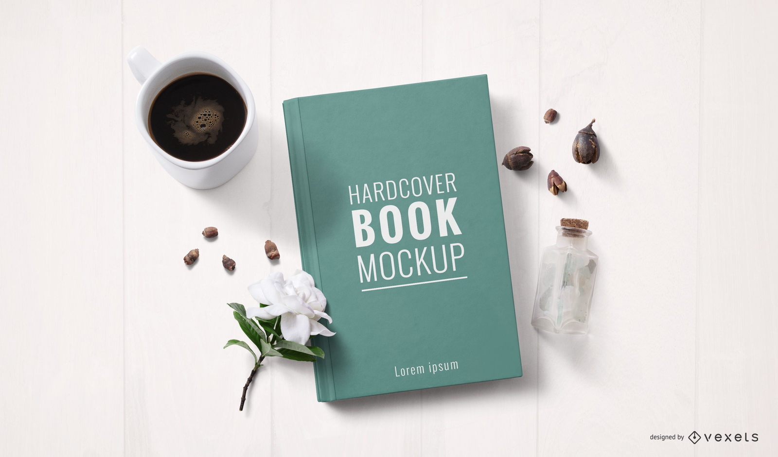 Hardcover Book Object Mockup PSD Editable Template