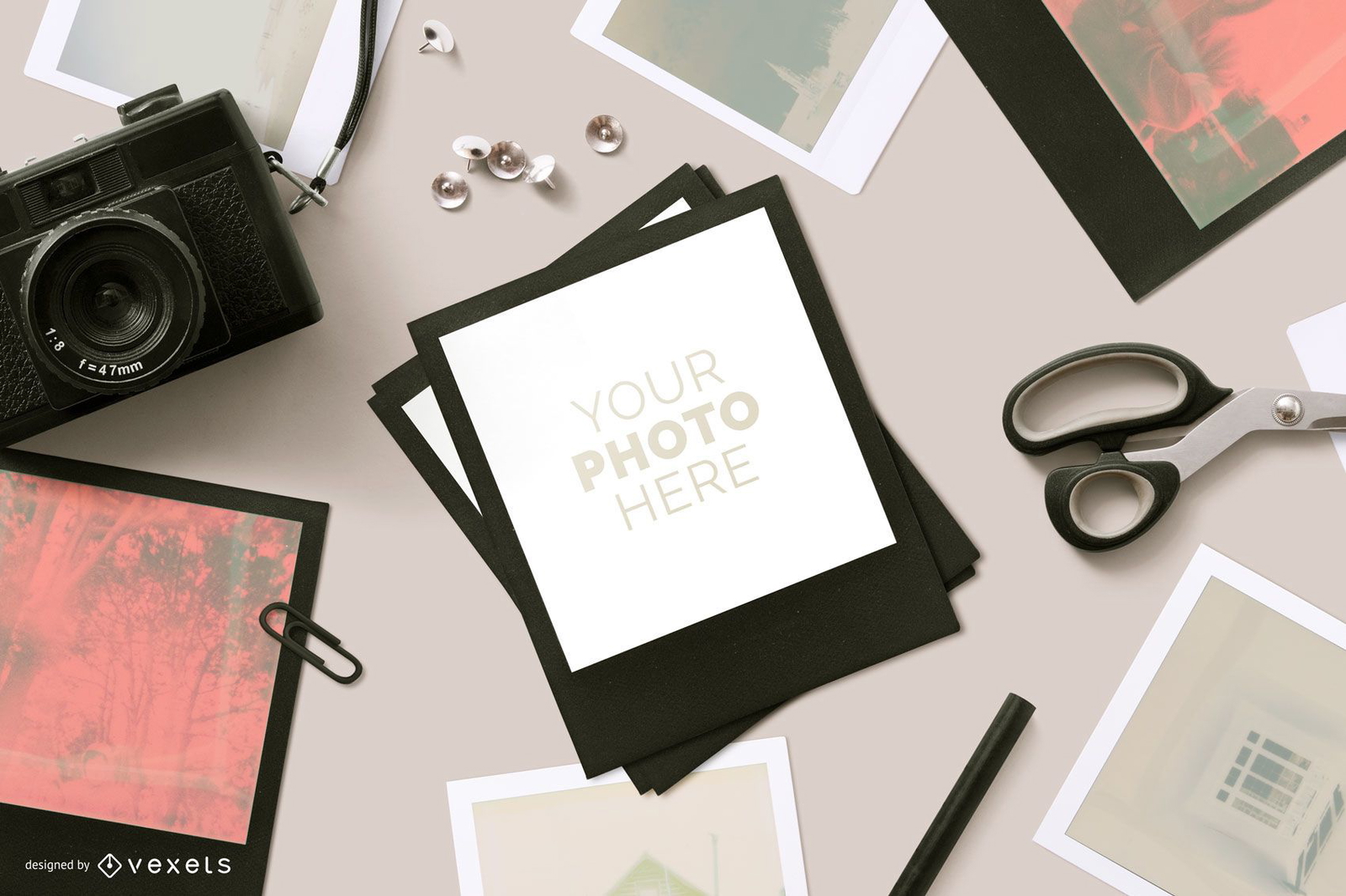 Photography Mockup Composition PSD Editable Template