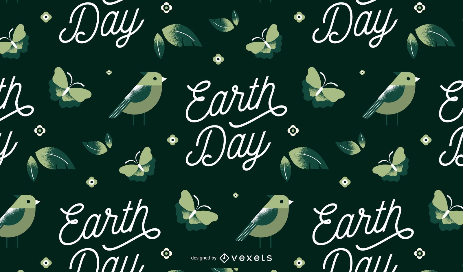 Earth Day Pattern Design Vector Download