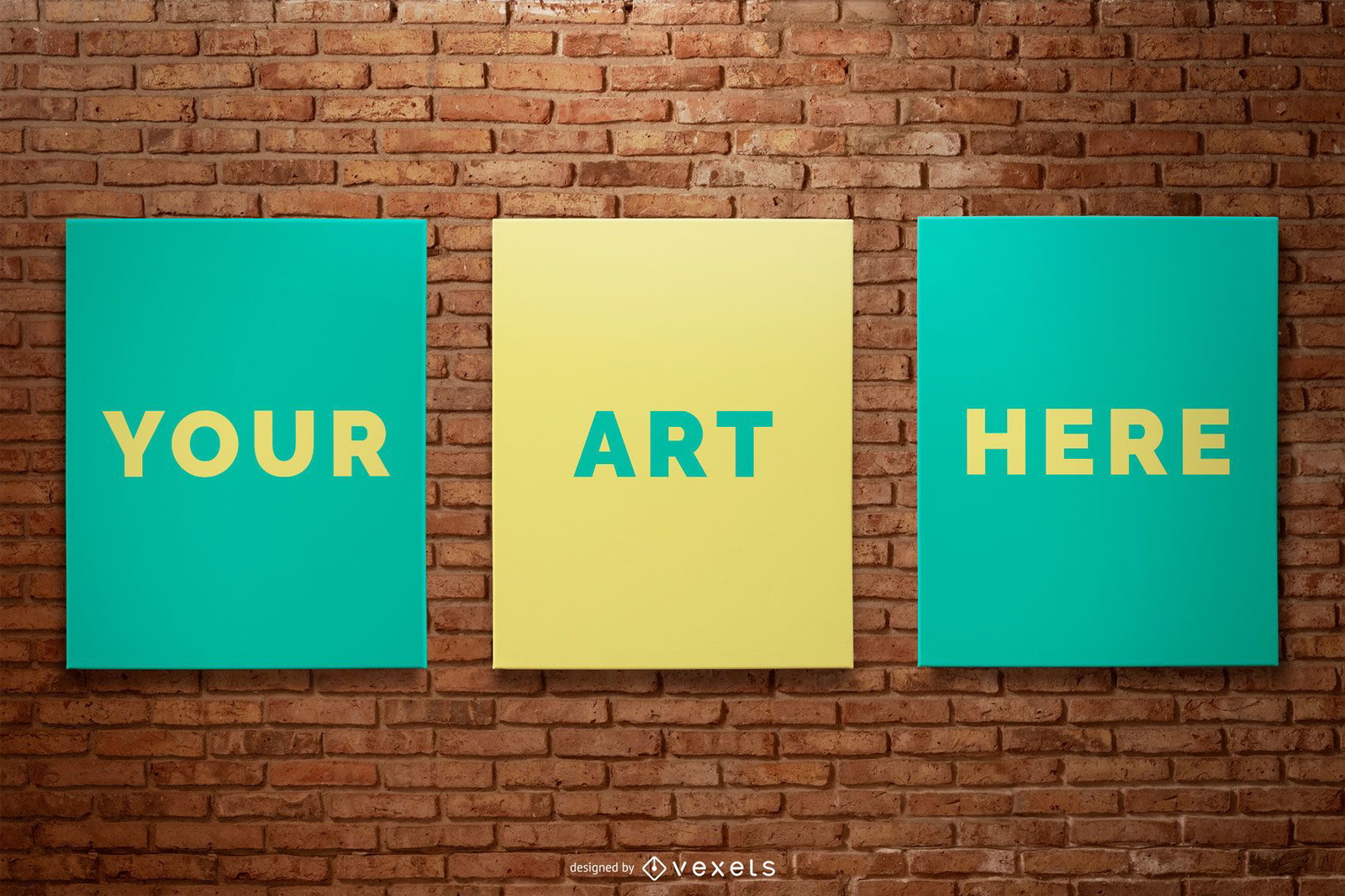 Wall Poster Mockup Set PSD Editable Template