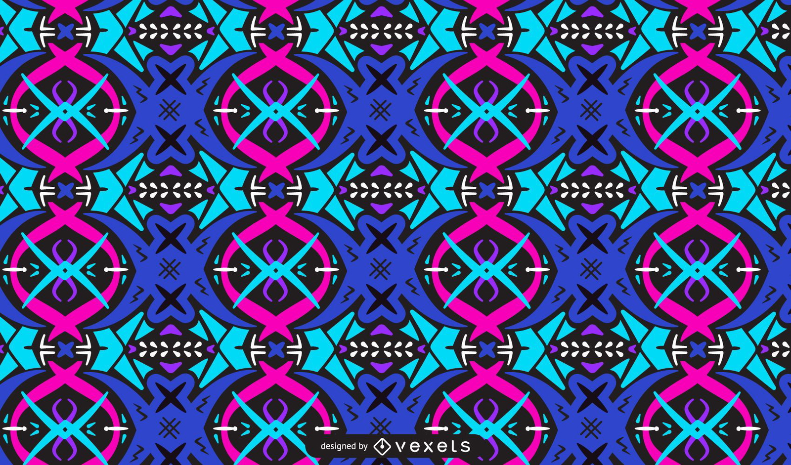 Abstract Trippy Colorful Pattern Design Vector Download