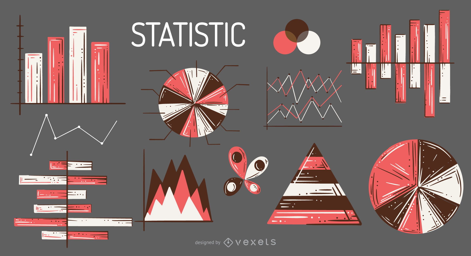 Statistic Elements Illustration Set Vector Download
