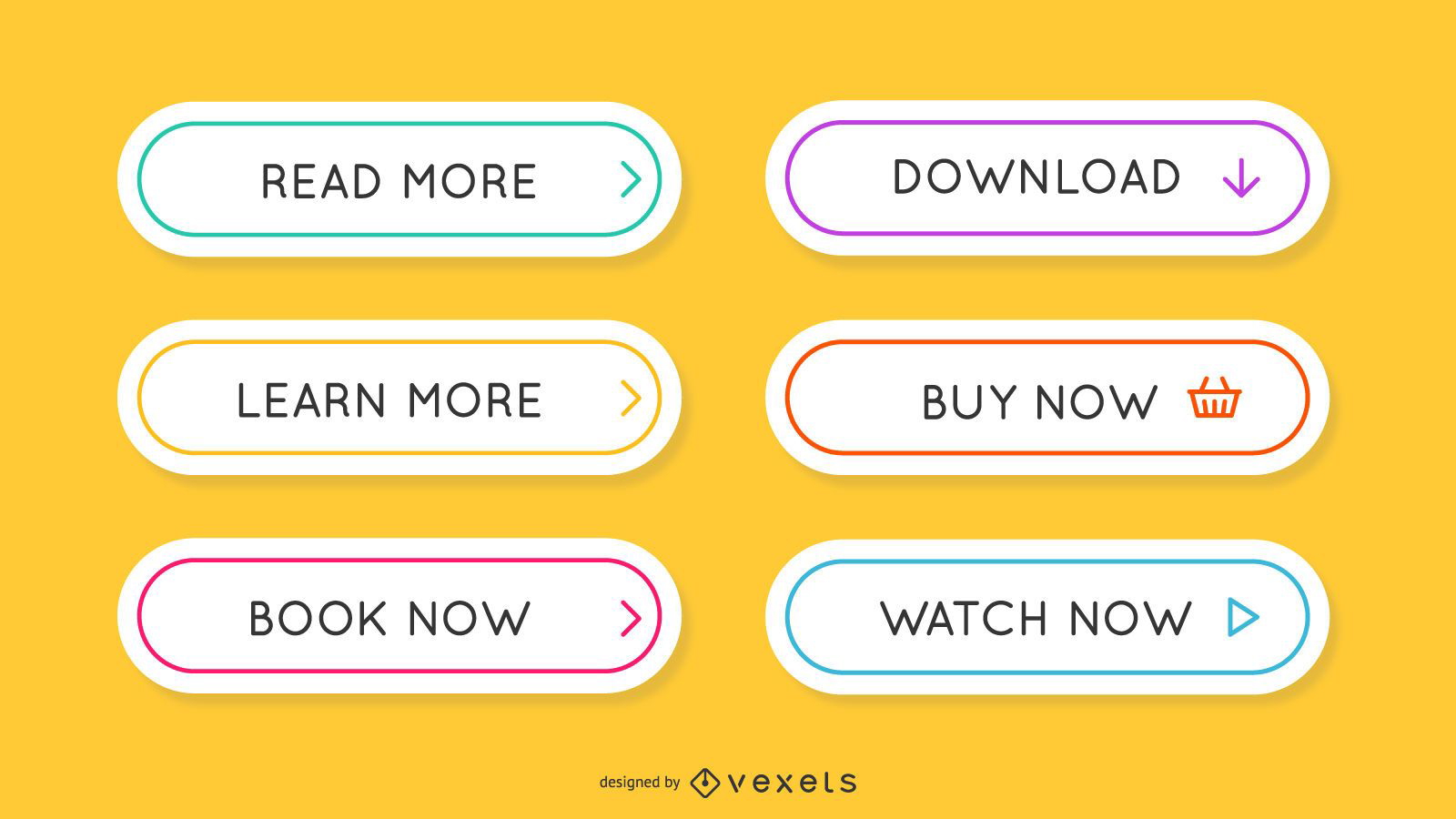 CTA Round Button Pack Vector Download