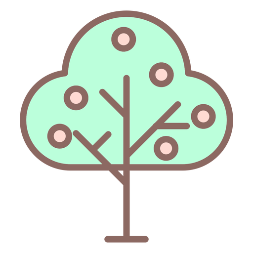 Icono De Arbol Frutal Icono De árbol Frutal. Adecuado Para El