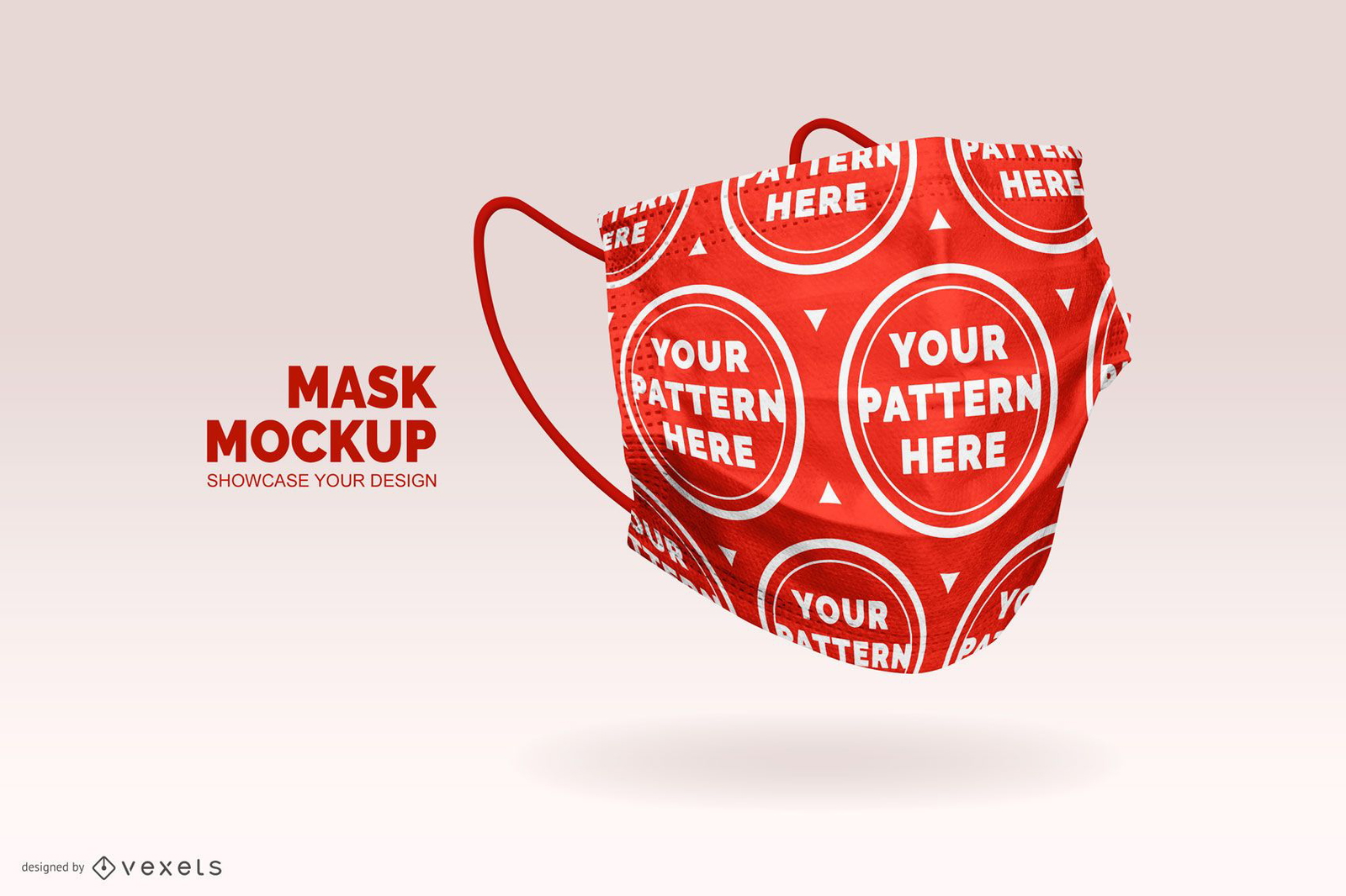 Face Mask Pattern Mockup PSD Editable Template