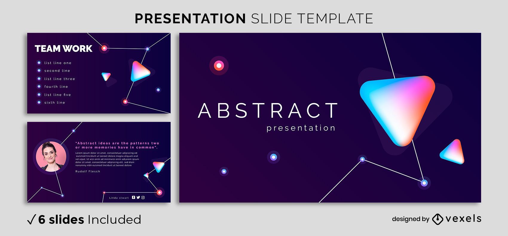 Abstract Heart Powerpoint Theme Abstract Presentation Template Vector