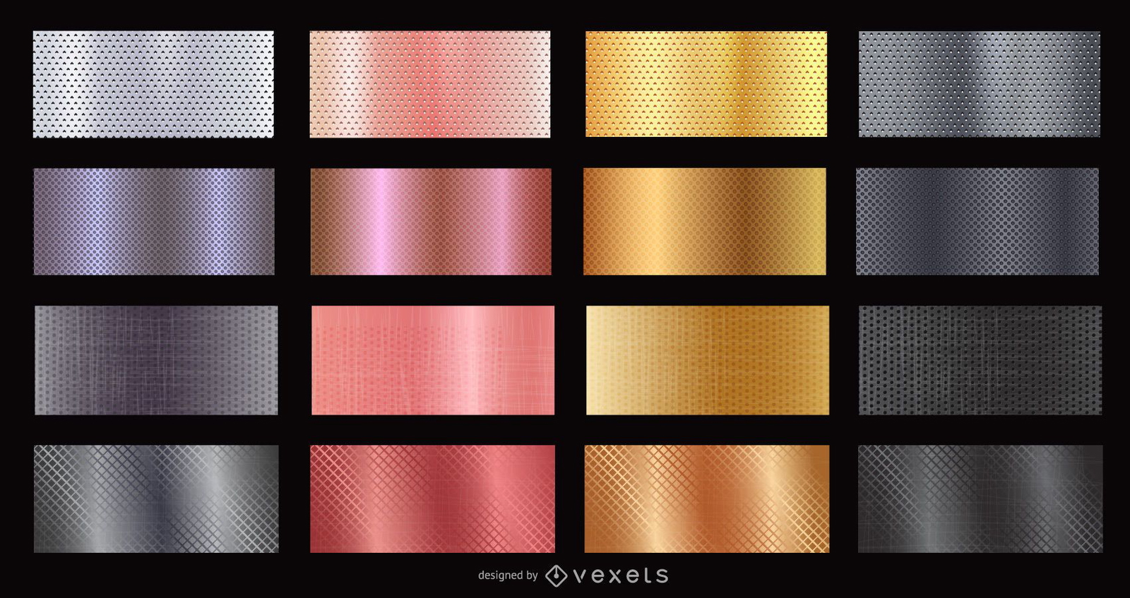 Metal Textures Set Vector Download
