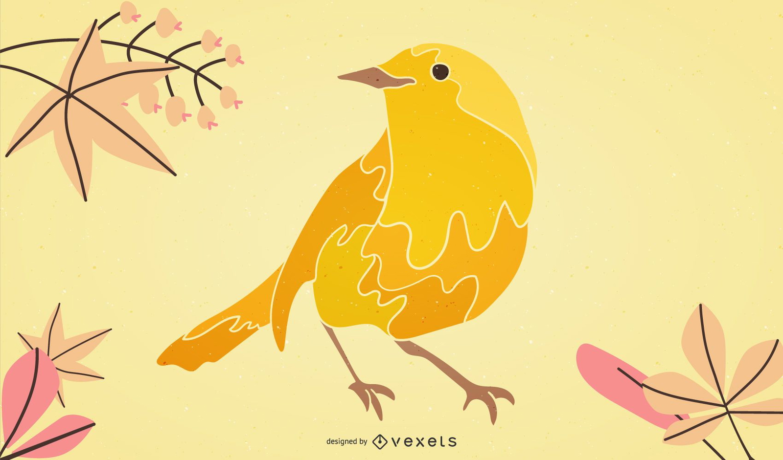Yellow Bird Vector Download