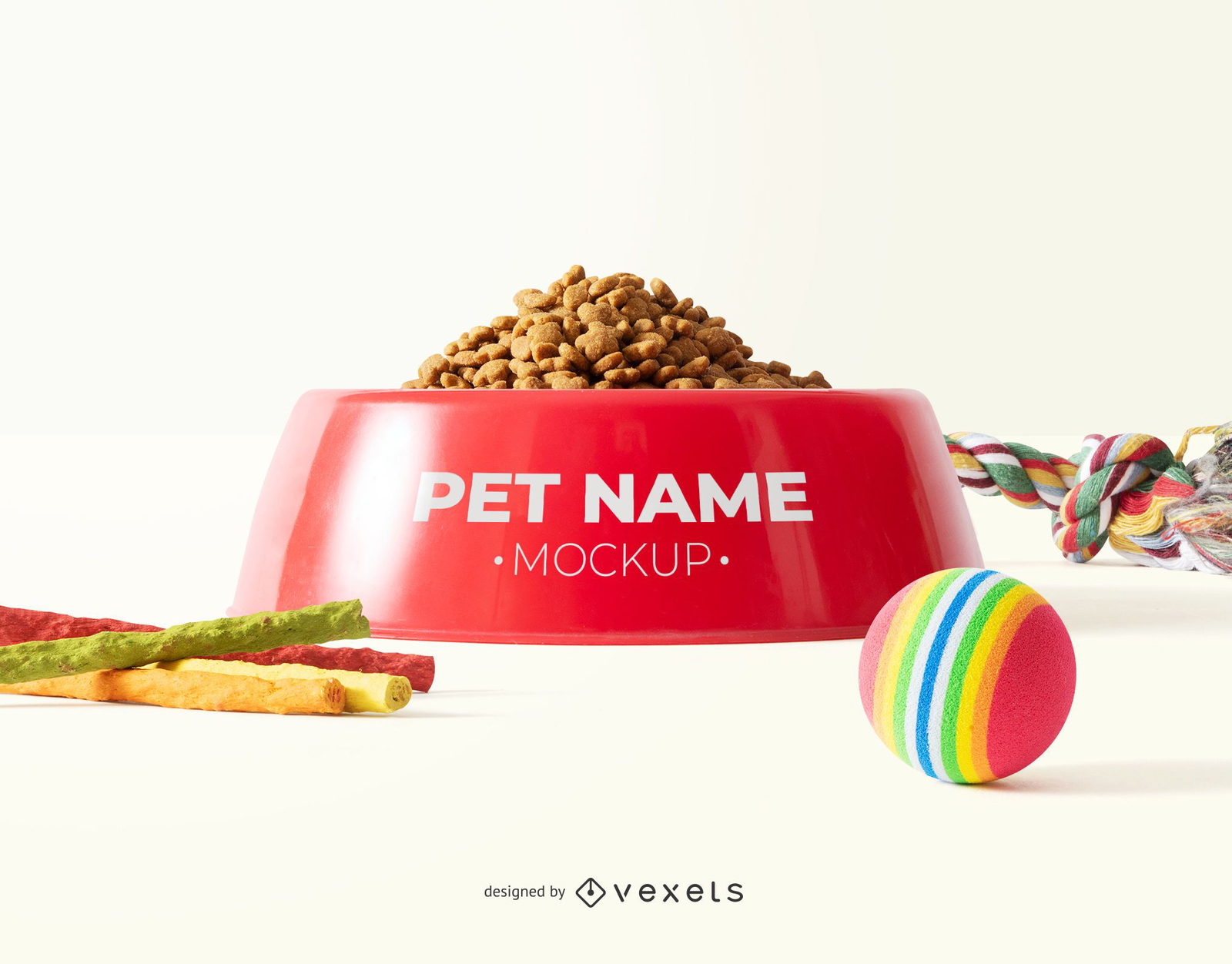 Dog Plate Mockup Design PSD Editable Template