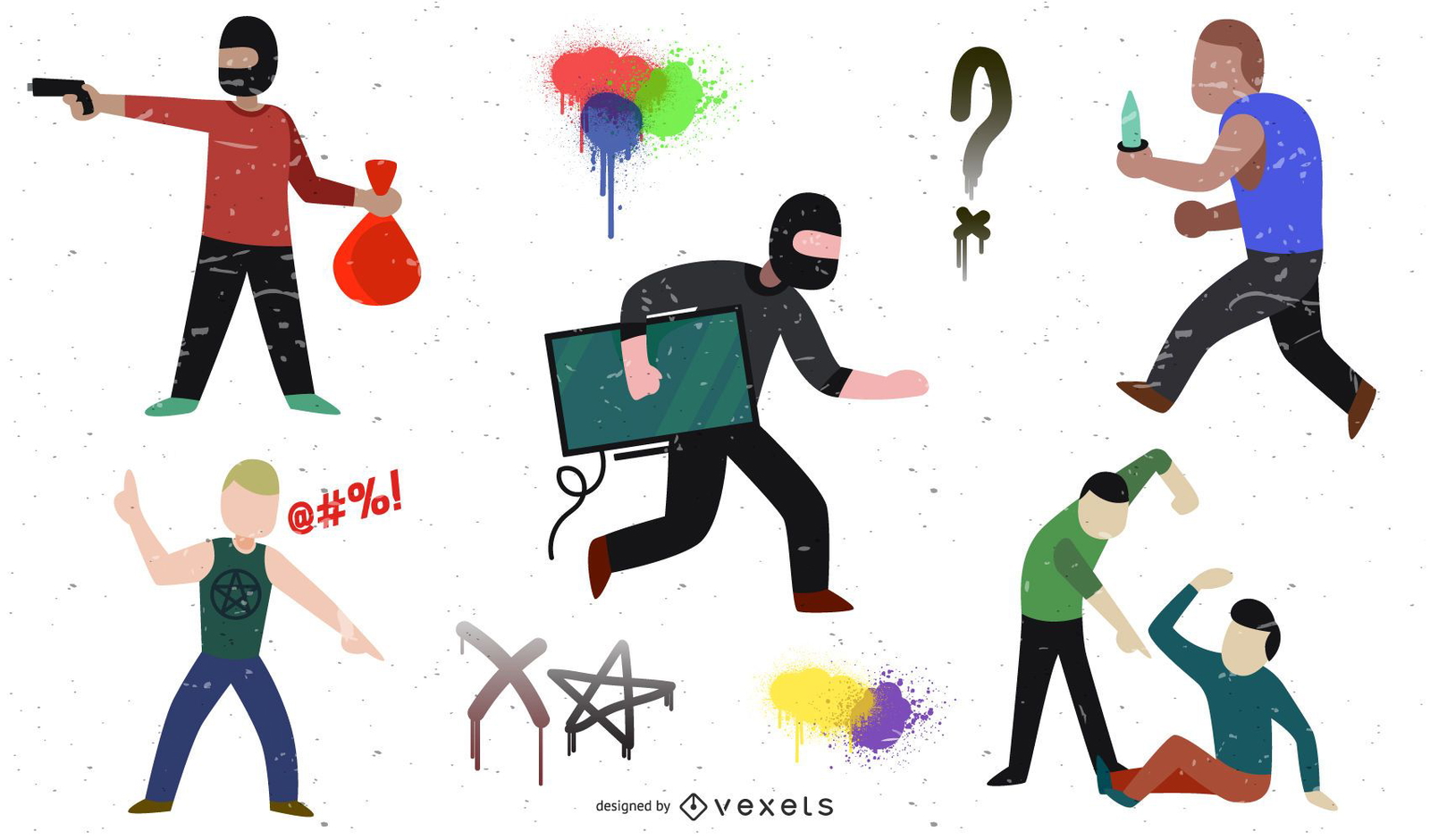 Vandals Character Set Vector Download