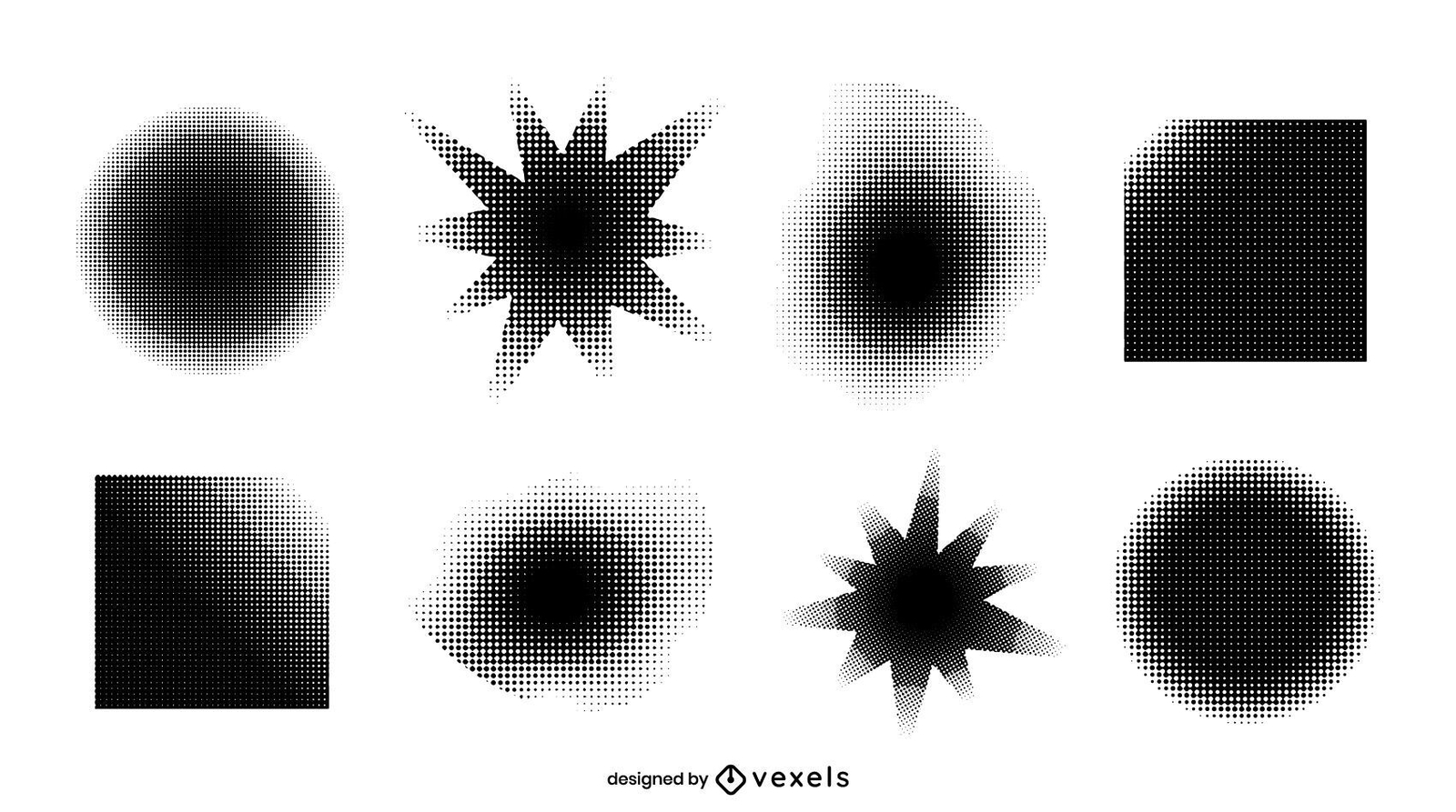 Halftone Effect Design Pack Vector Download