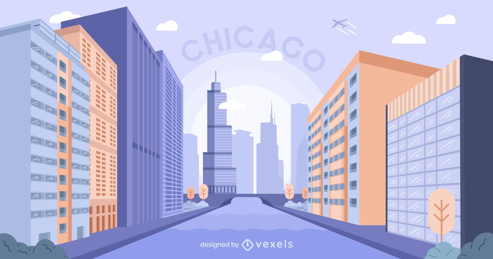 Chicago Building City Design Vector Download