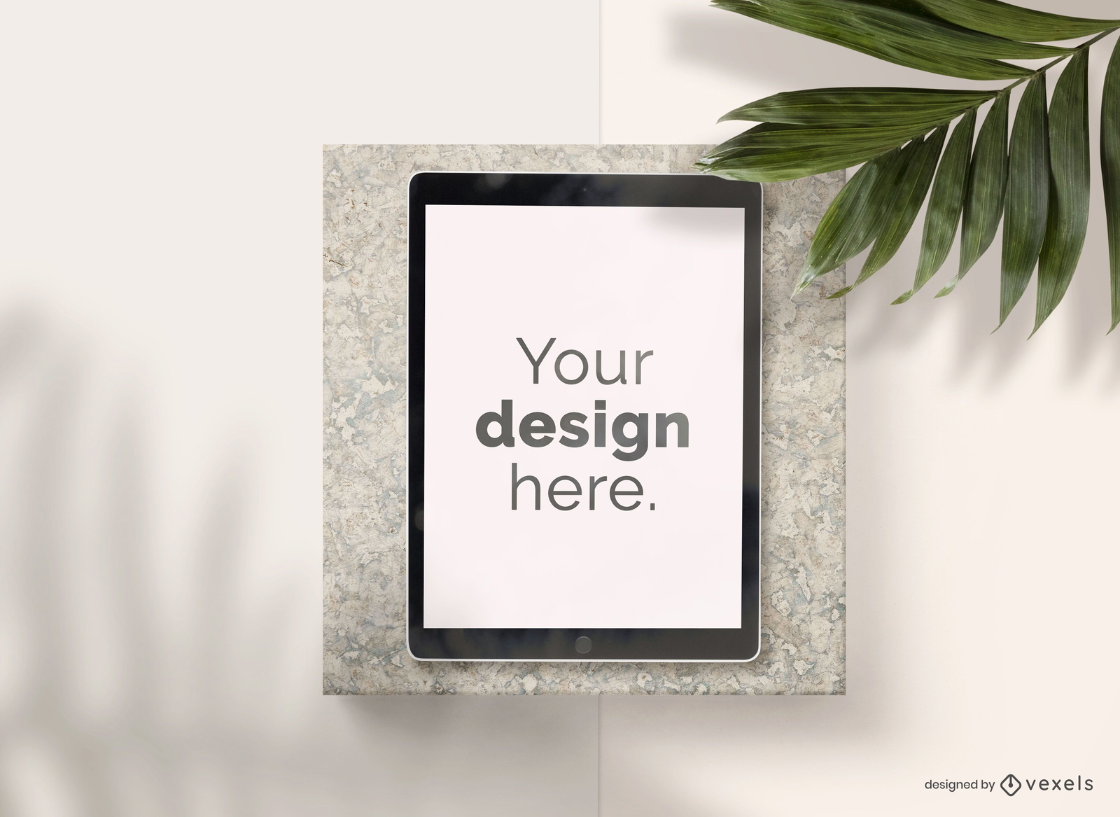 Ipad Stone Mockup Composition PSD Editable Template