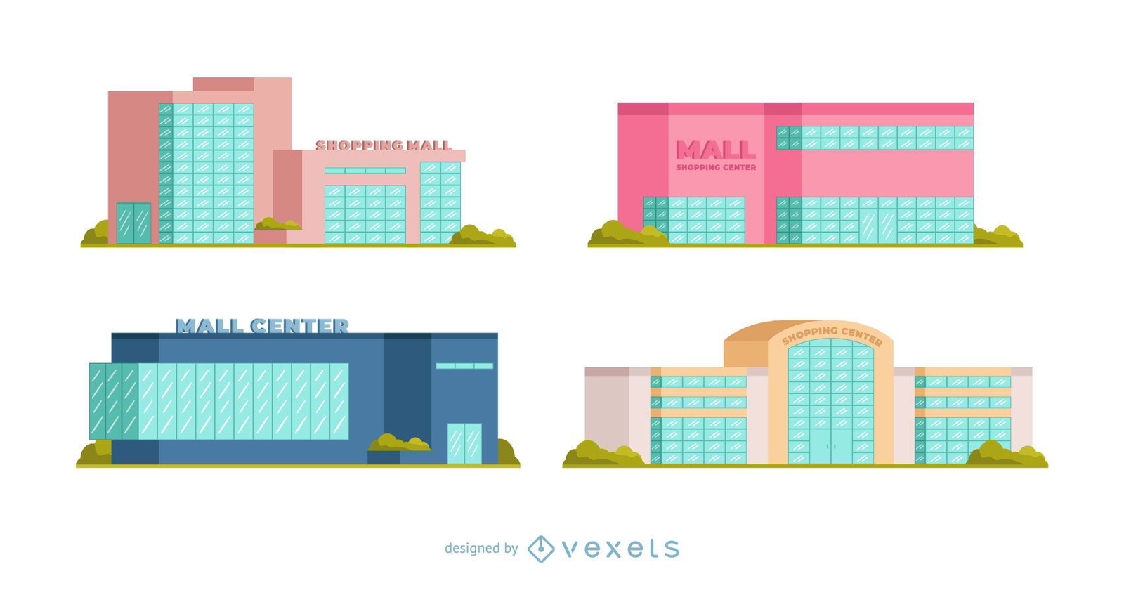 Vector De Edificios Comerciales
