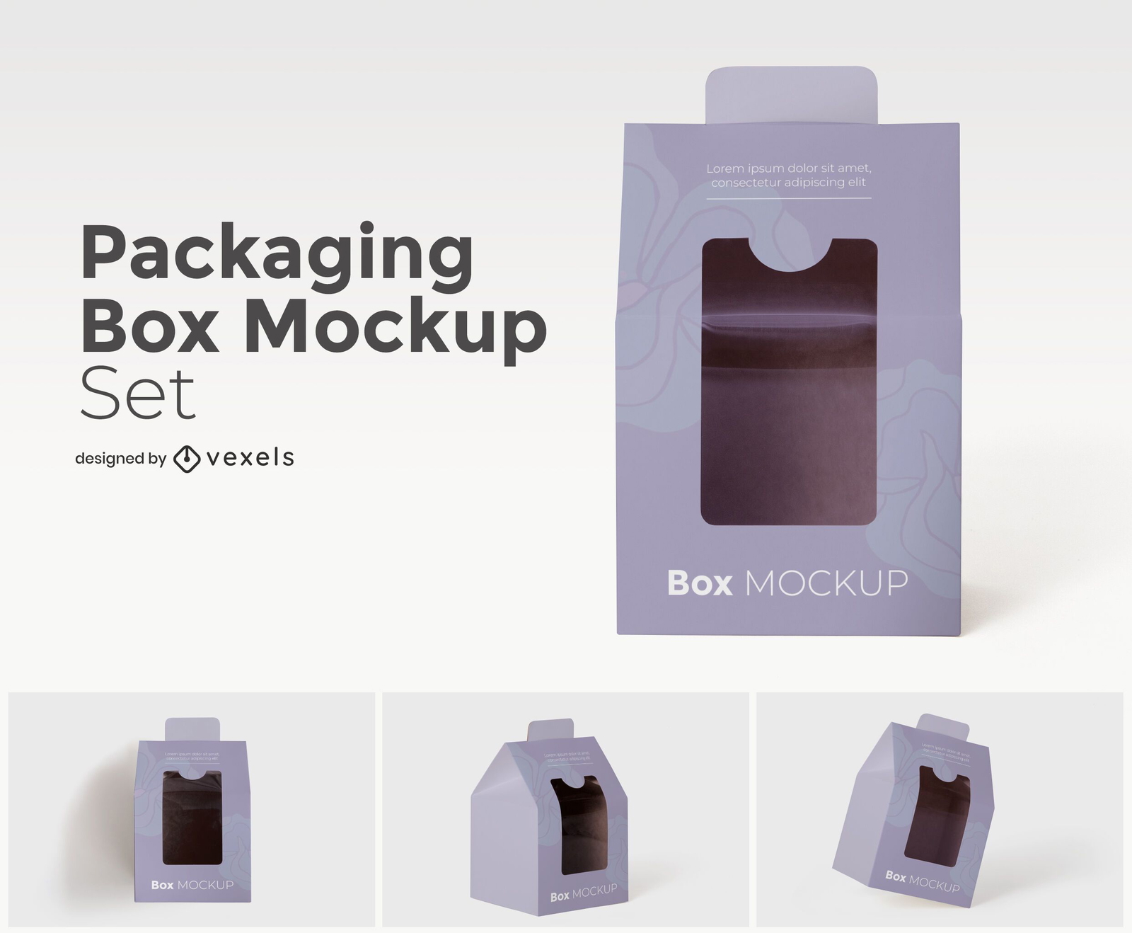 Package Box Mockup Set PSD Editable Template