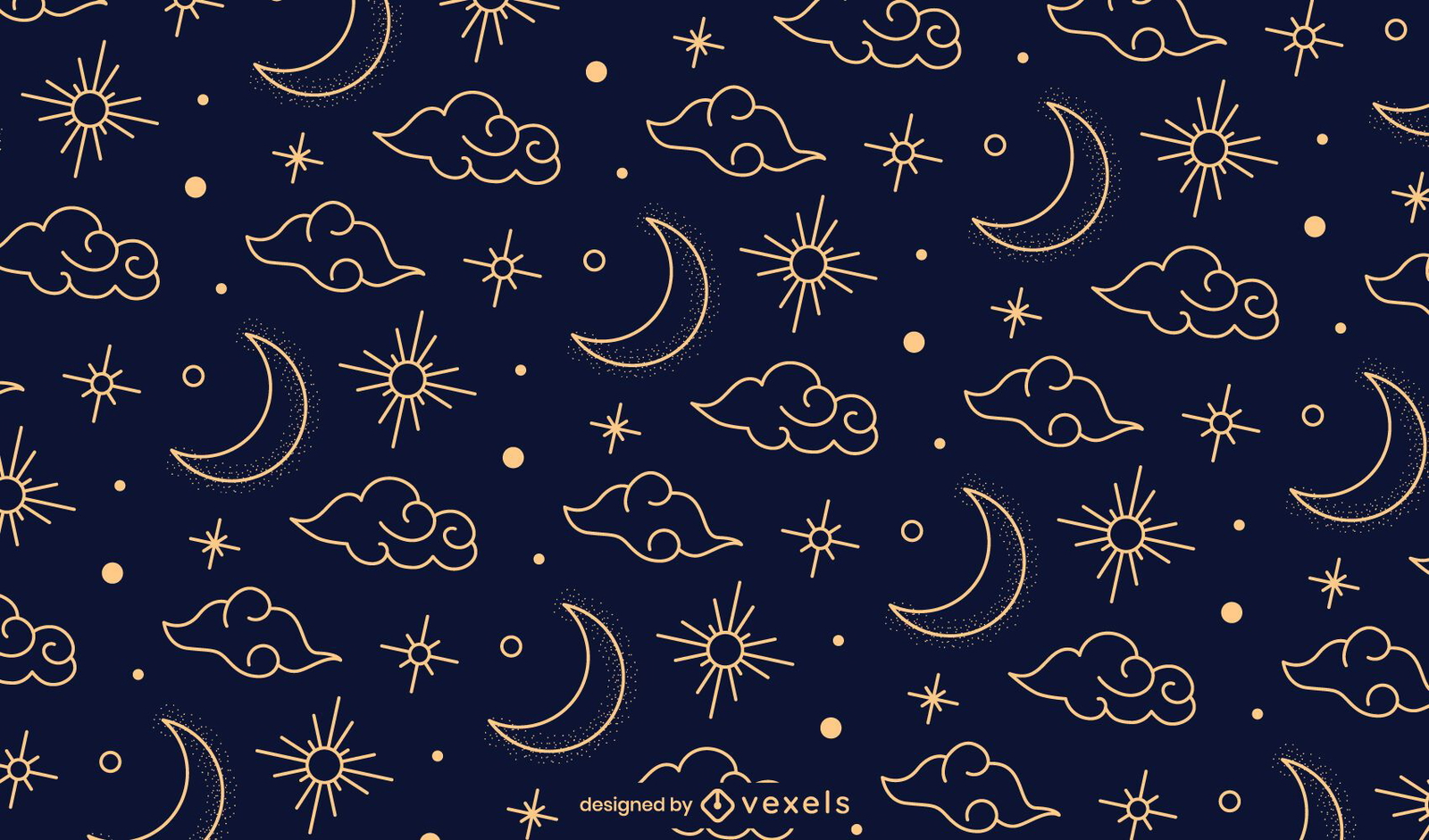 Night Chinese Pattern Design Vector Download