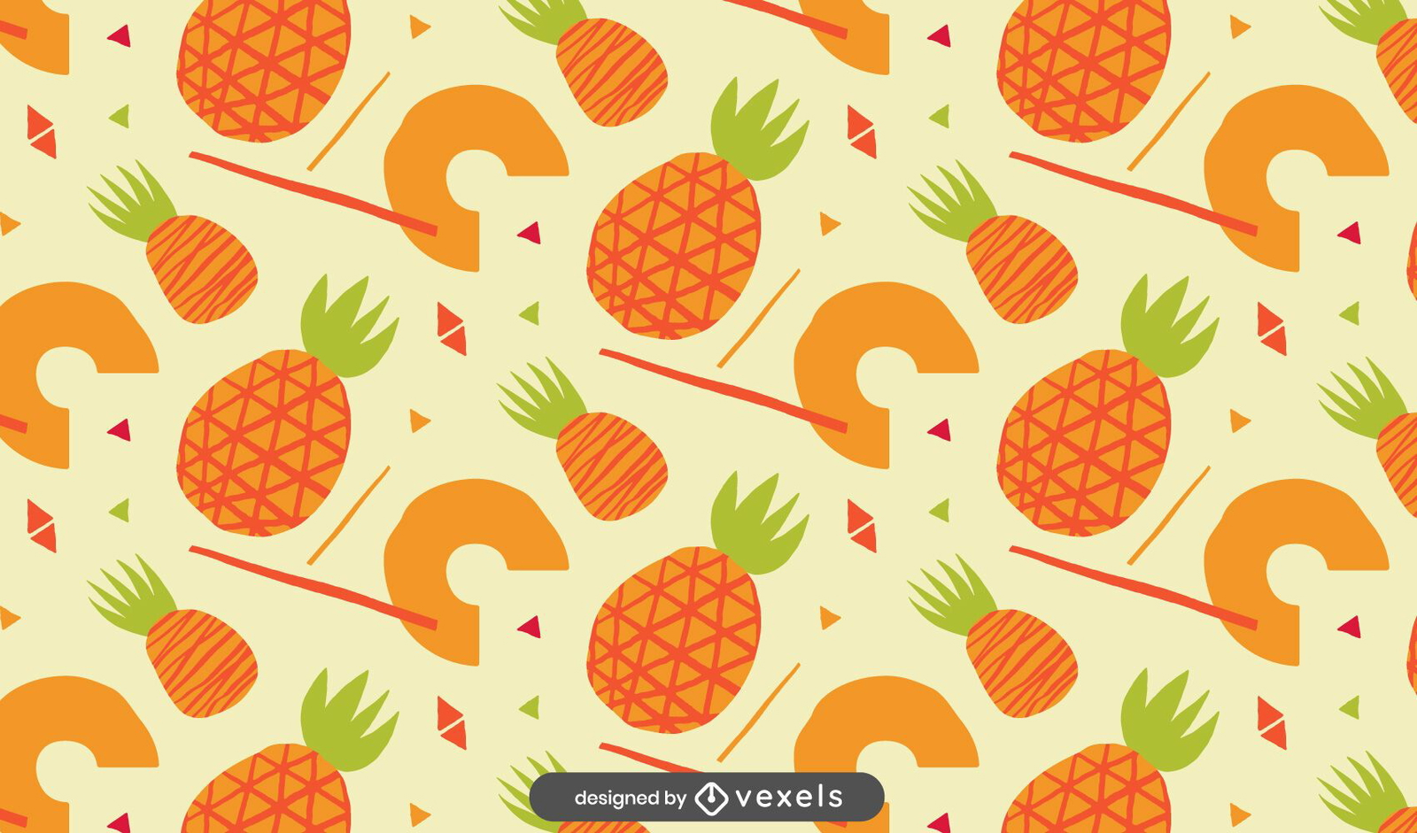 Pineapple Pattern Design Vector Download