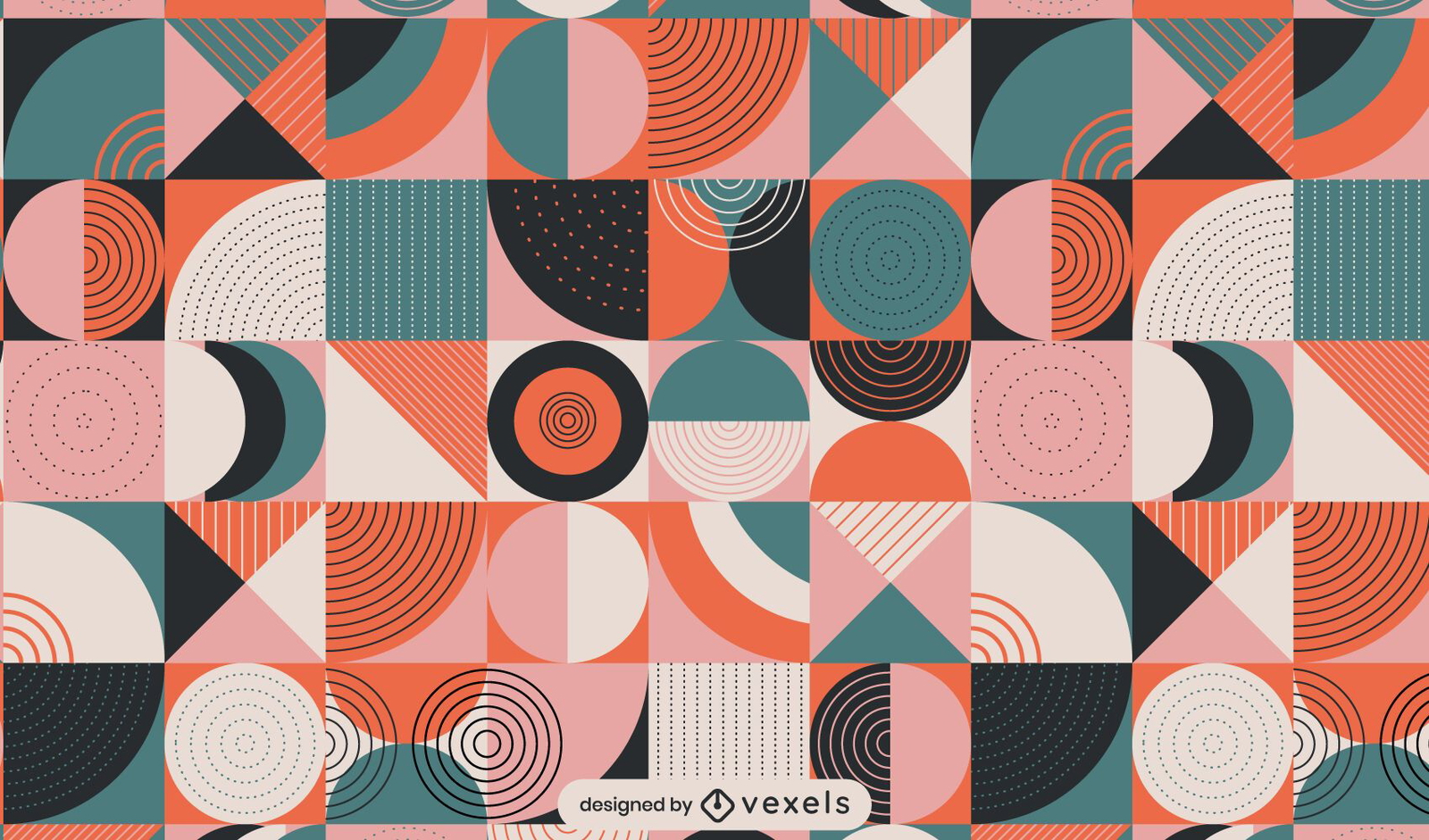 Flat Geometric Pattern Design Vector Download