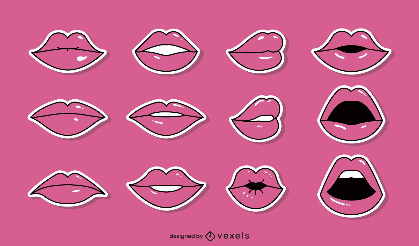 Comic Lips Vector Collection Vector Download