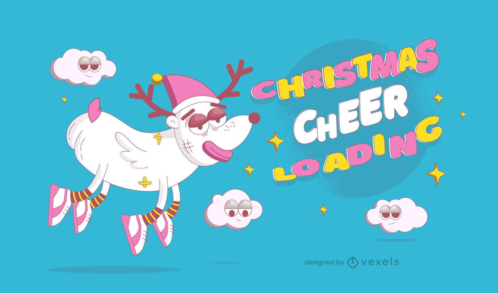Christmas Cheer Loading Illustration Design Vector Download