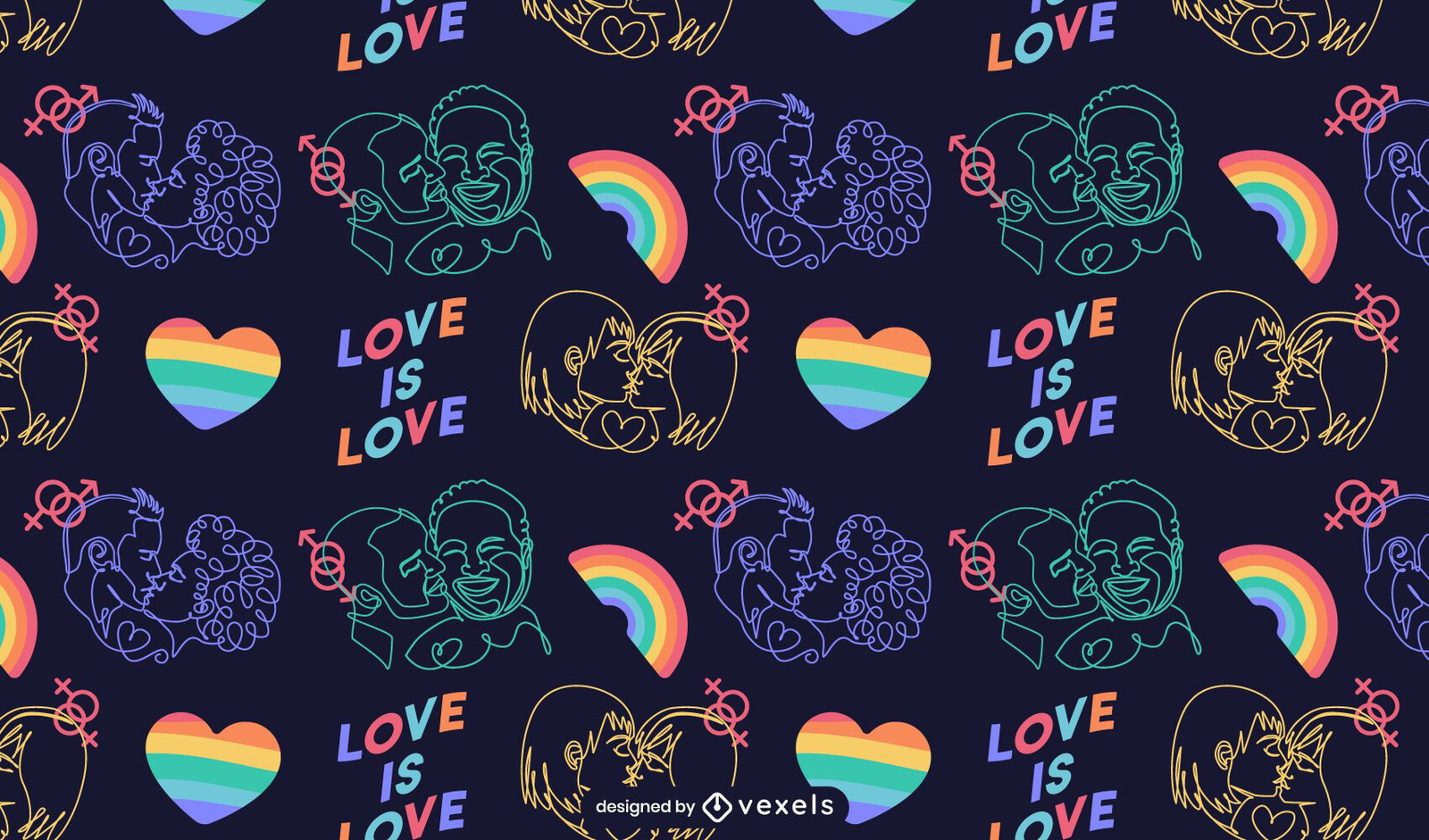 LGBTIQ Pattern Design Vector Download