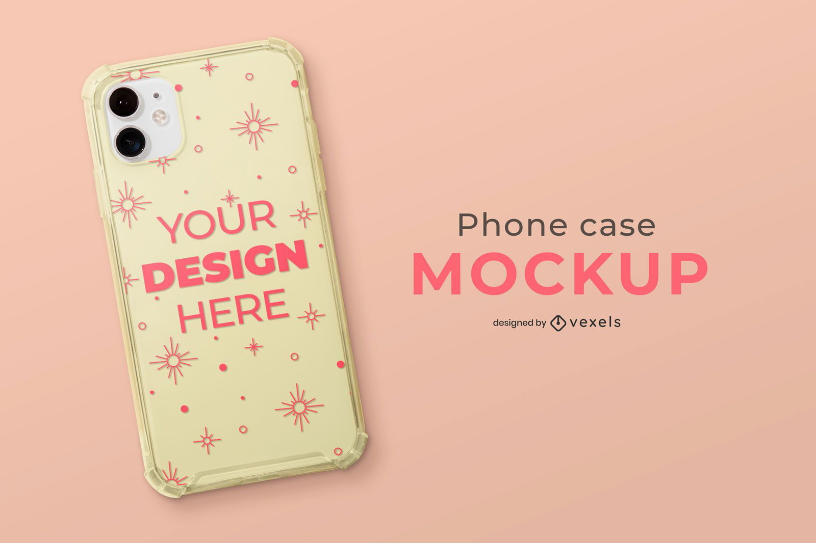 Simple Phone Case Mockup Design Vector Download