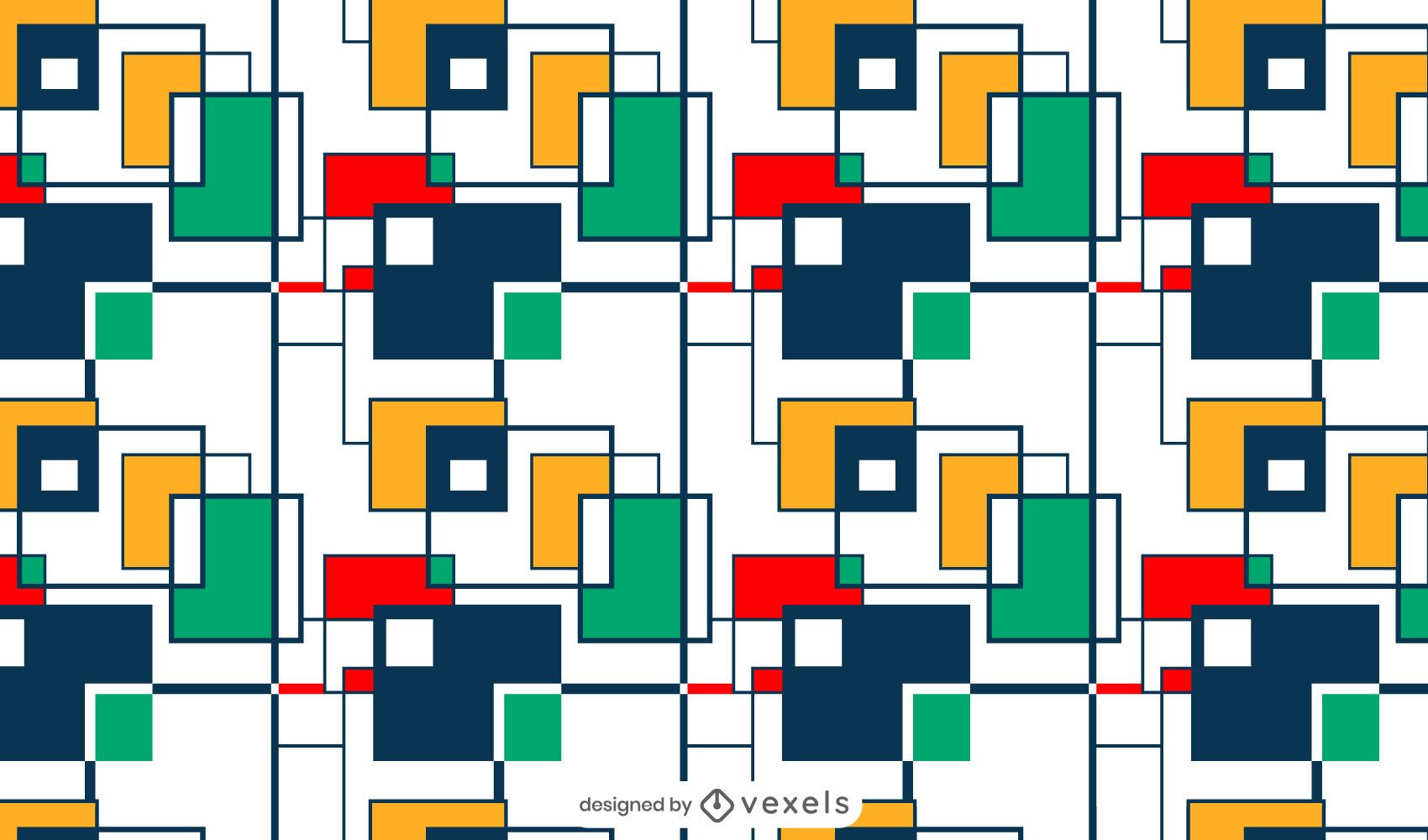 Colorful Squares Pattern Wallpaper