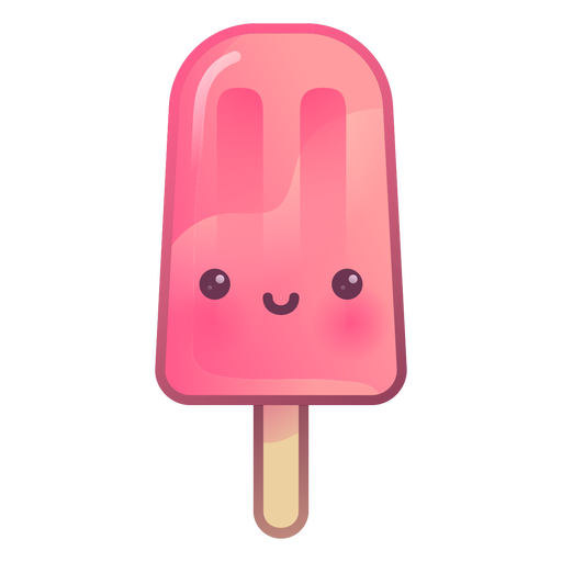 Cute Ice Pops Set Collection Of Cute Kawaii Style Ice Cream Vector
