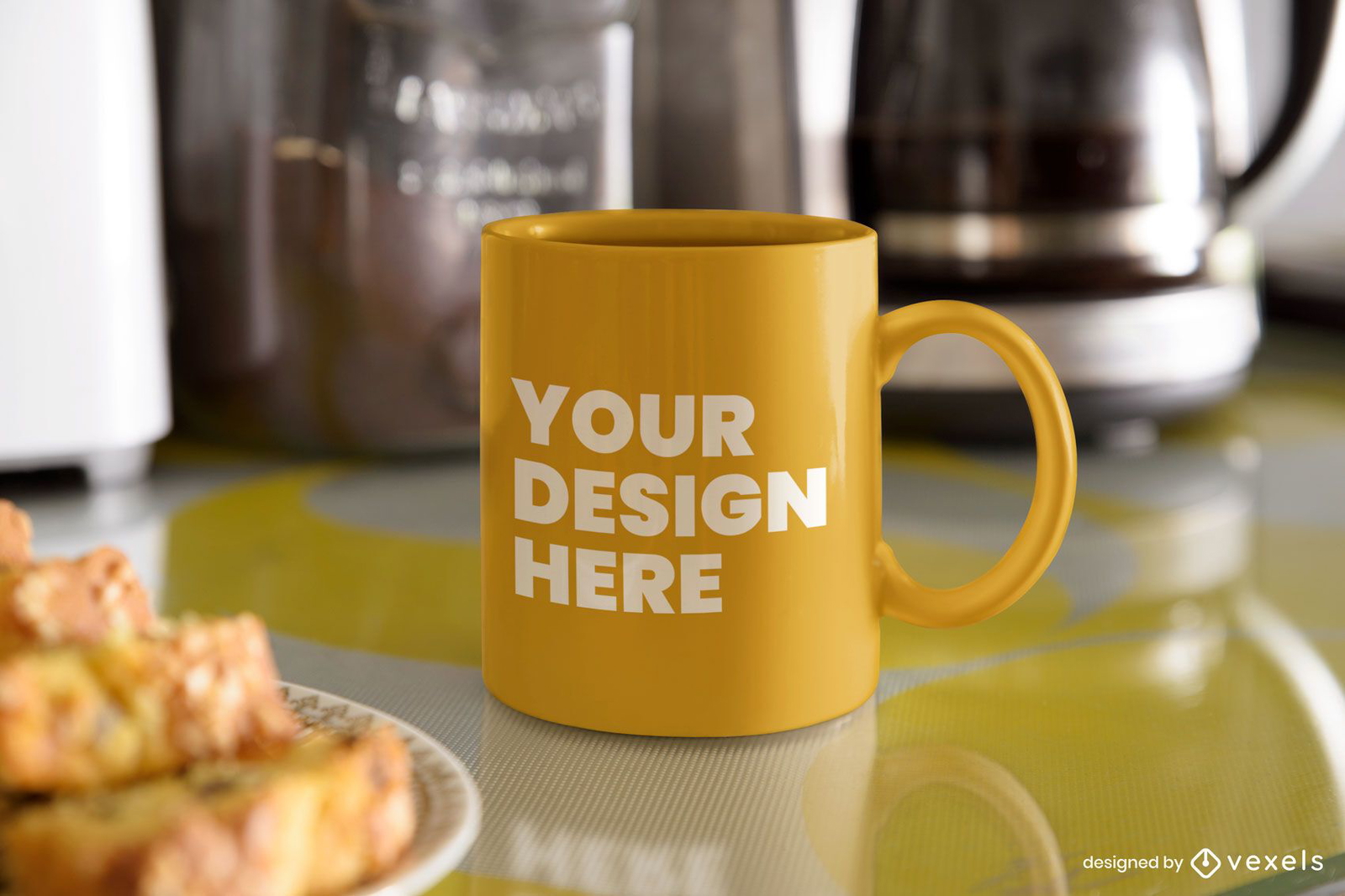 Breakfast Mug Mockup Design Vector Download