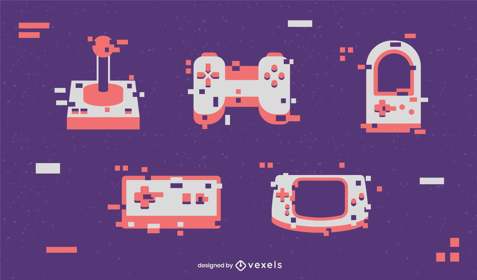 Gamer Element Set Vector Download