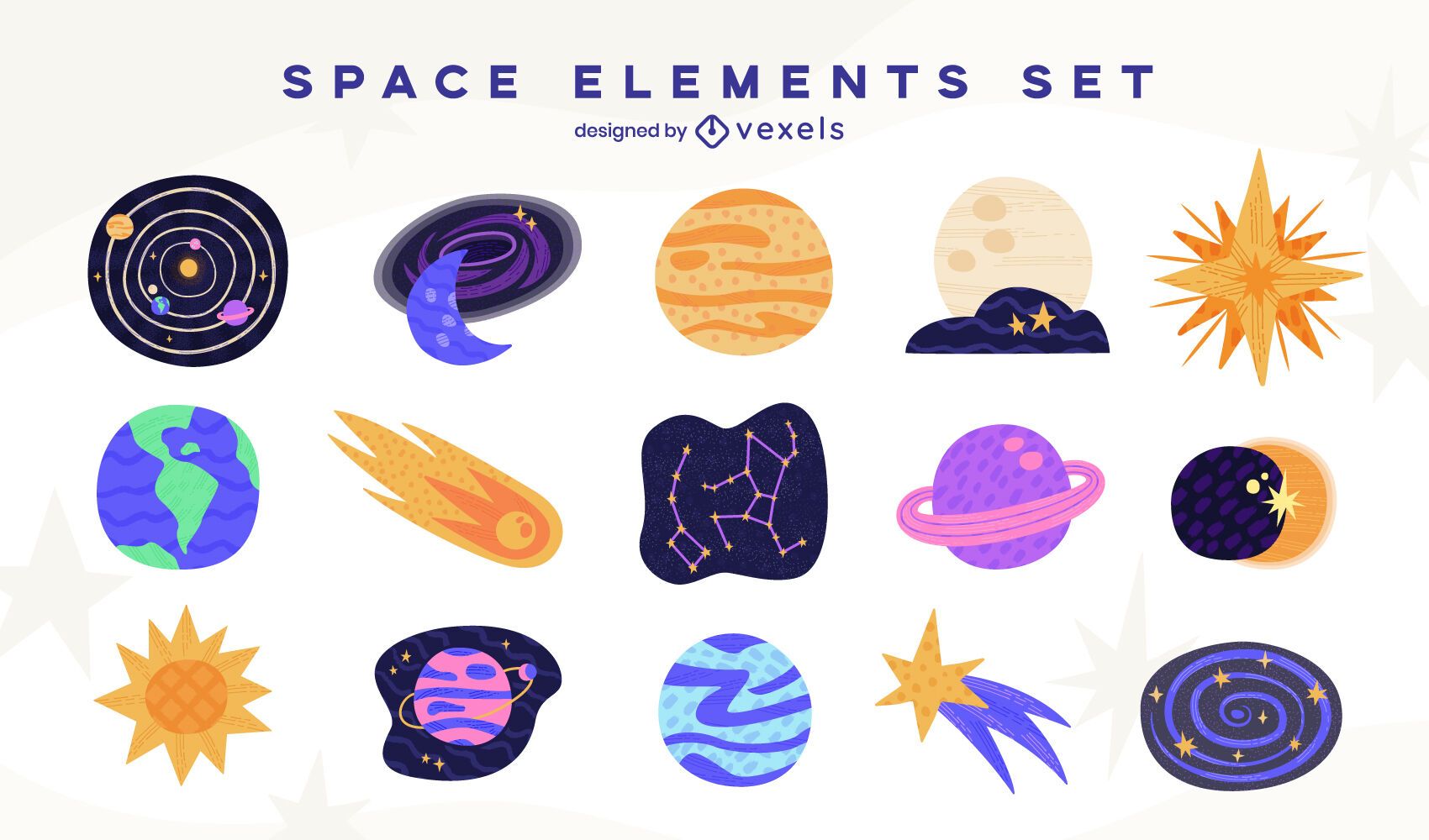 Space Icons Collection Vector Free Download