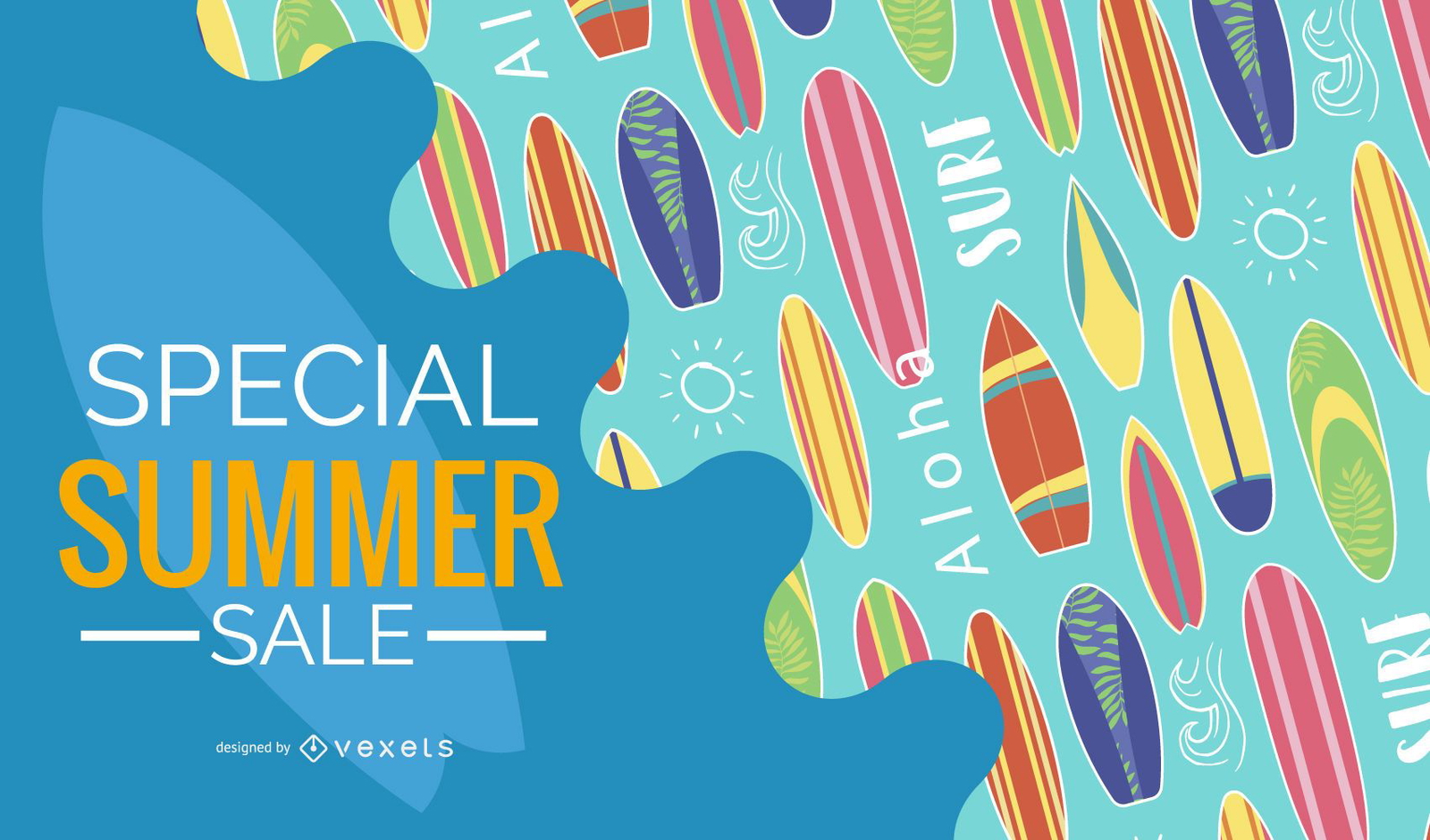 Surf Banner Vector Download