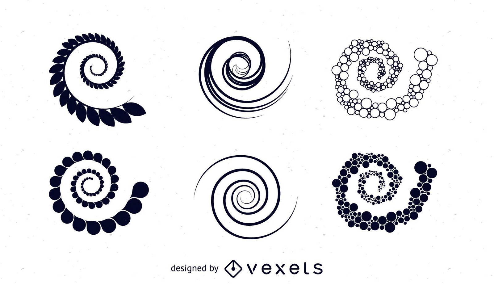 Spiral Vectors Set Vector Download