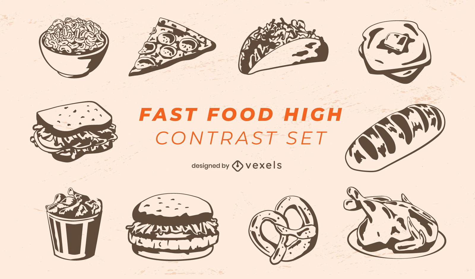 Fast Food Meals Pack Vector Download