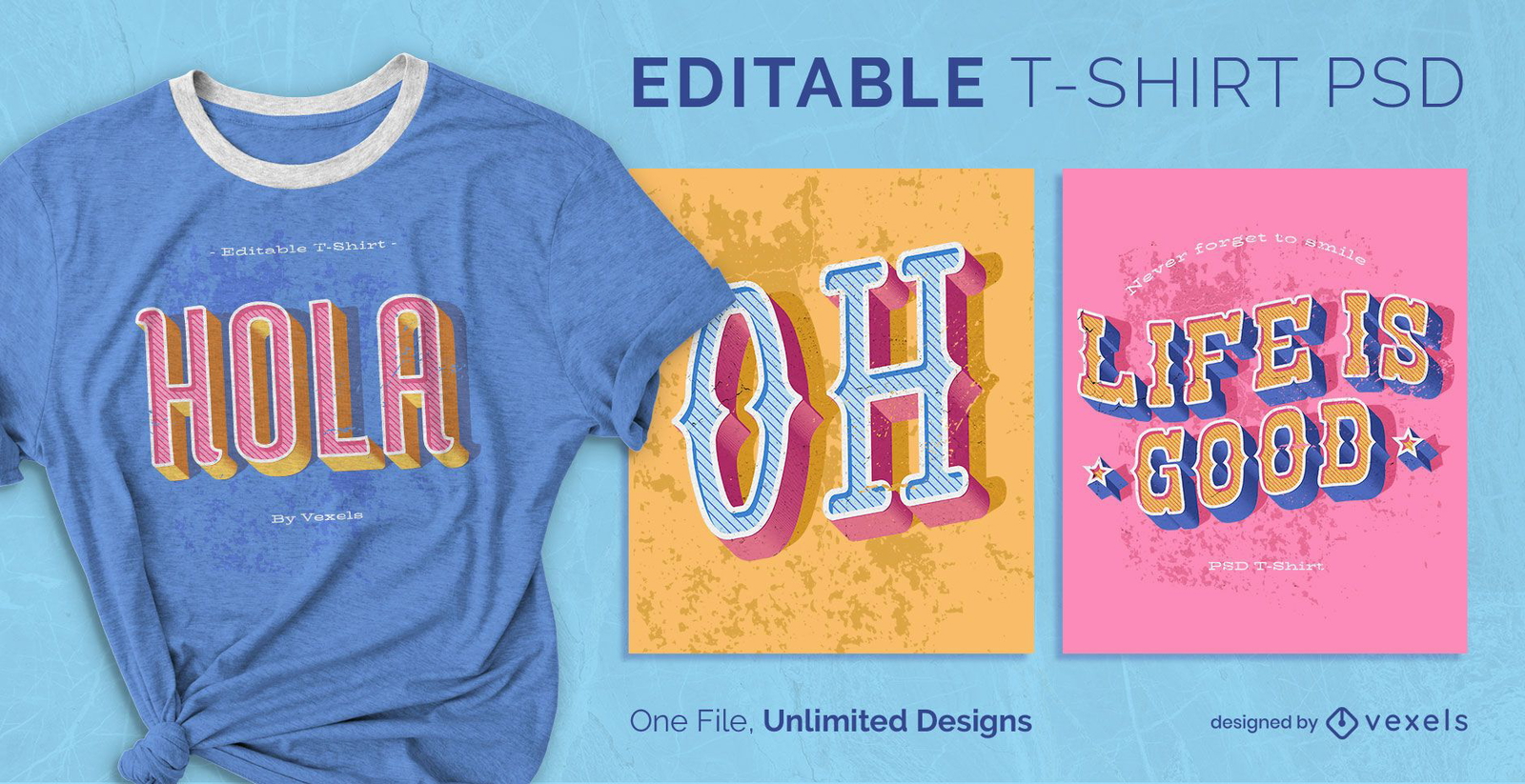 Western Text Scalable T-shirt Psd PSD Editable Template