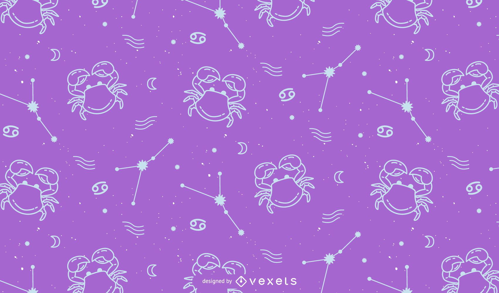 Cancer Sign Horoscope Pattern Design Vector Download