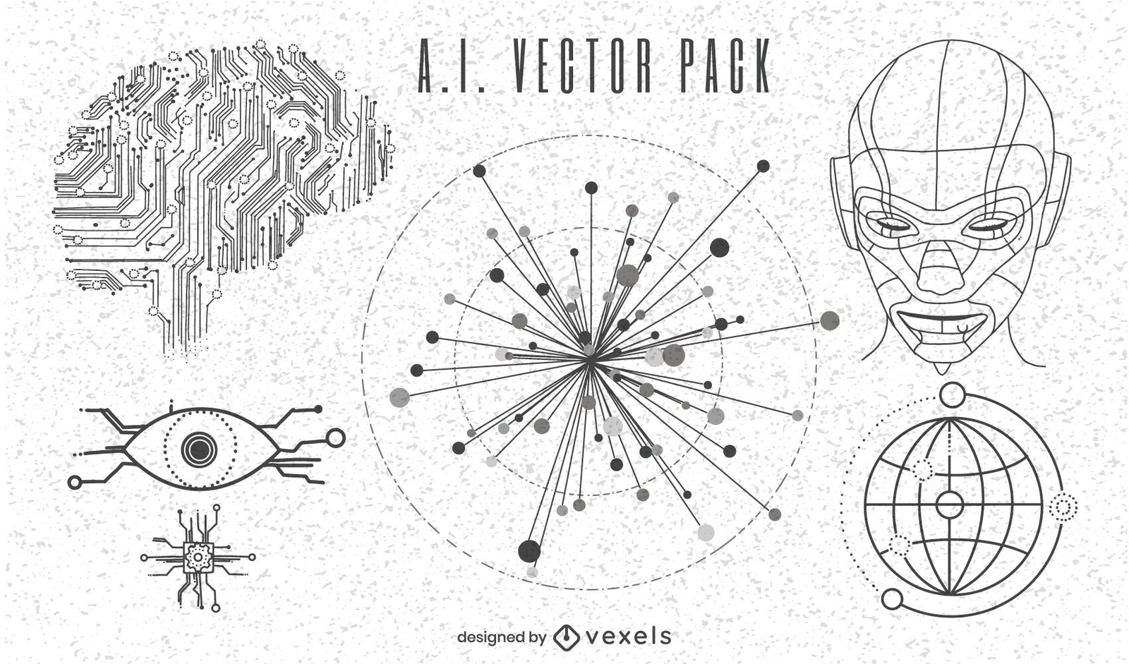 Artificial Intelligence Vector Pack Vector Download