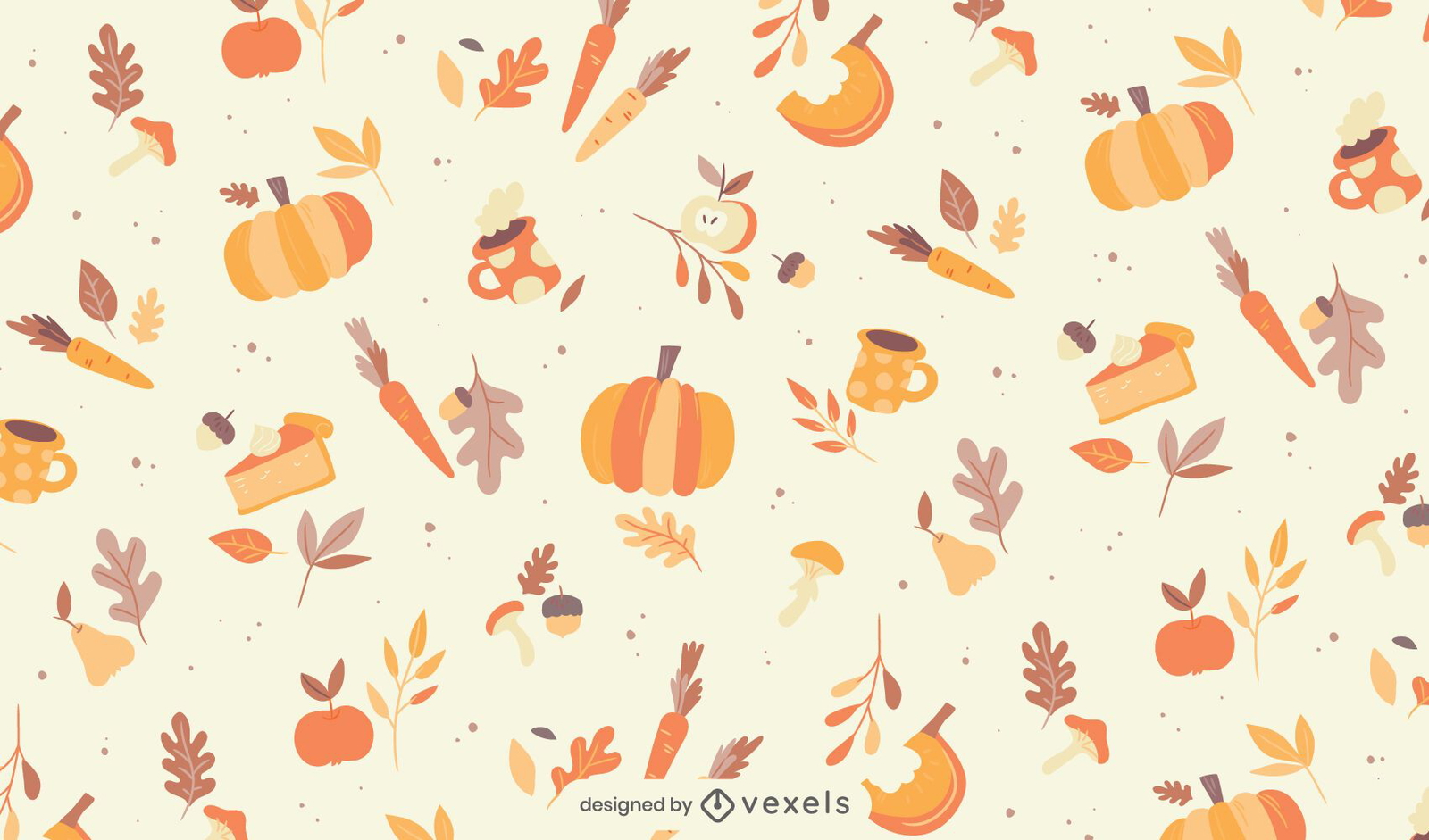 Autumn Season Elements Pattern Design Vector Download