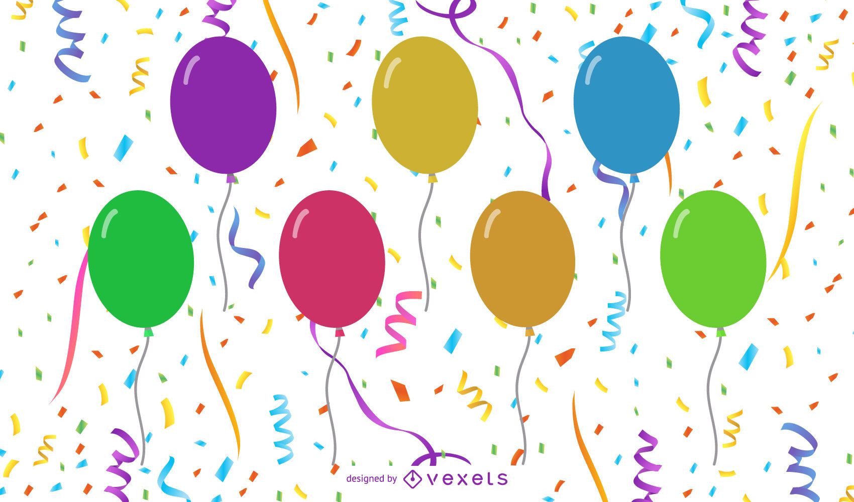Animated Balloons And Confetti Party Confetti And Balloon Explosion