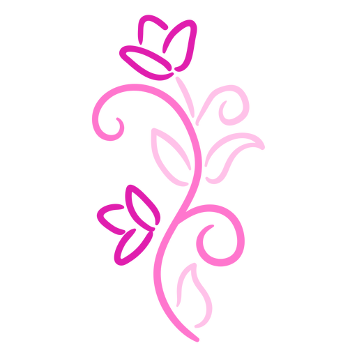 Simple Swirl Design Flower Premium Vector | Floral Design Element With