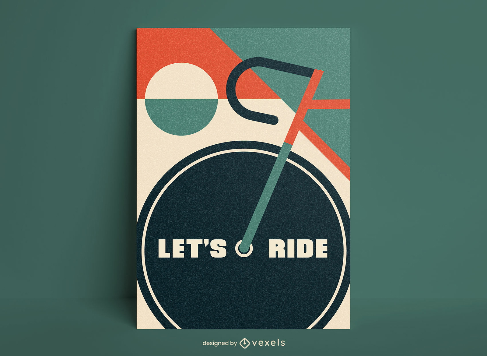Minimal Flat Cycling Poster Vector Download