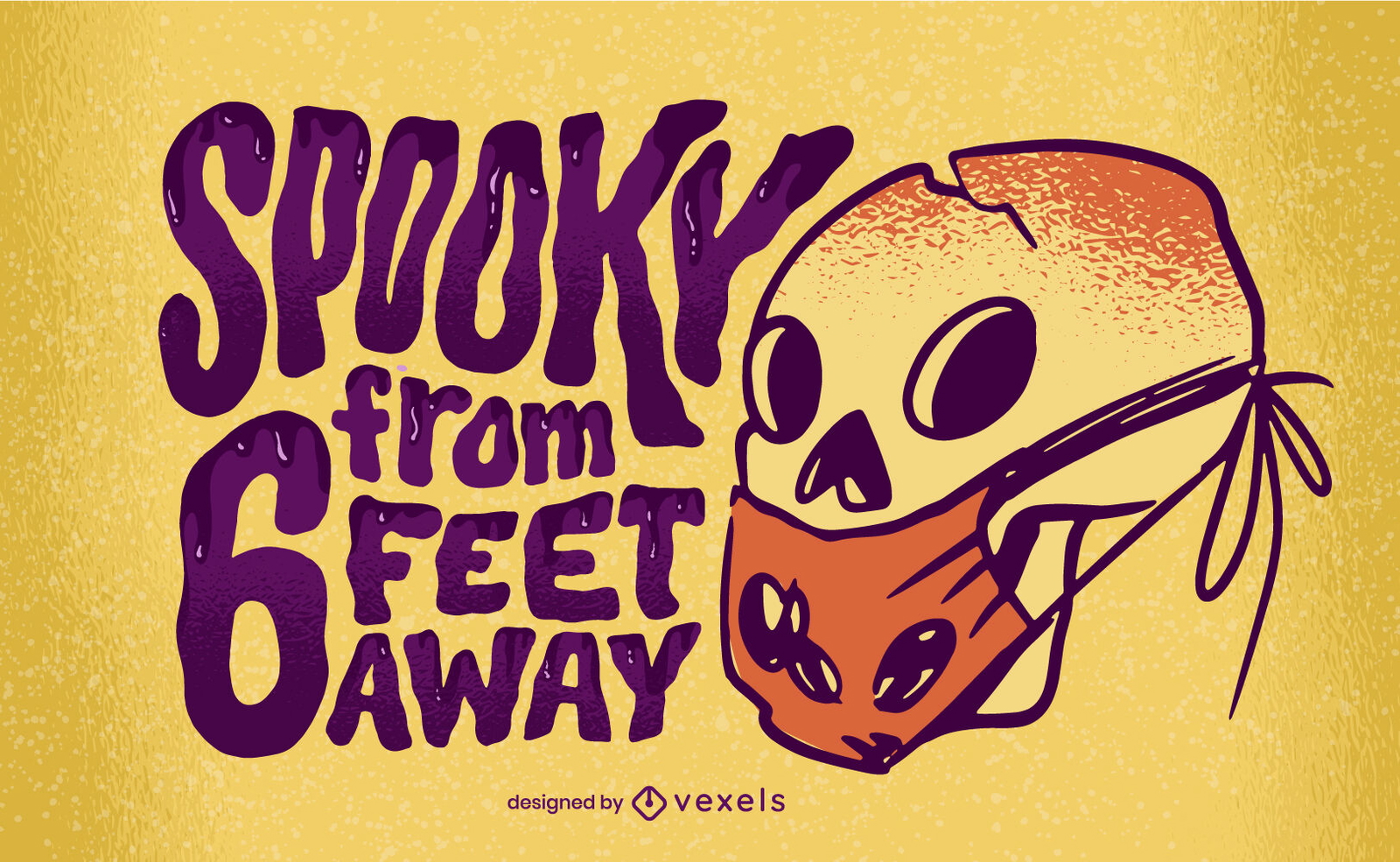 Halloween Covid Lettering Vector Download