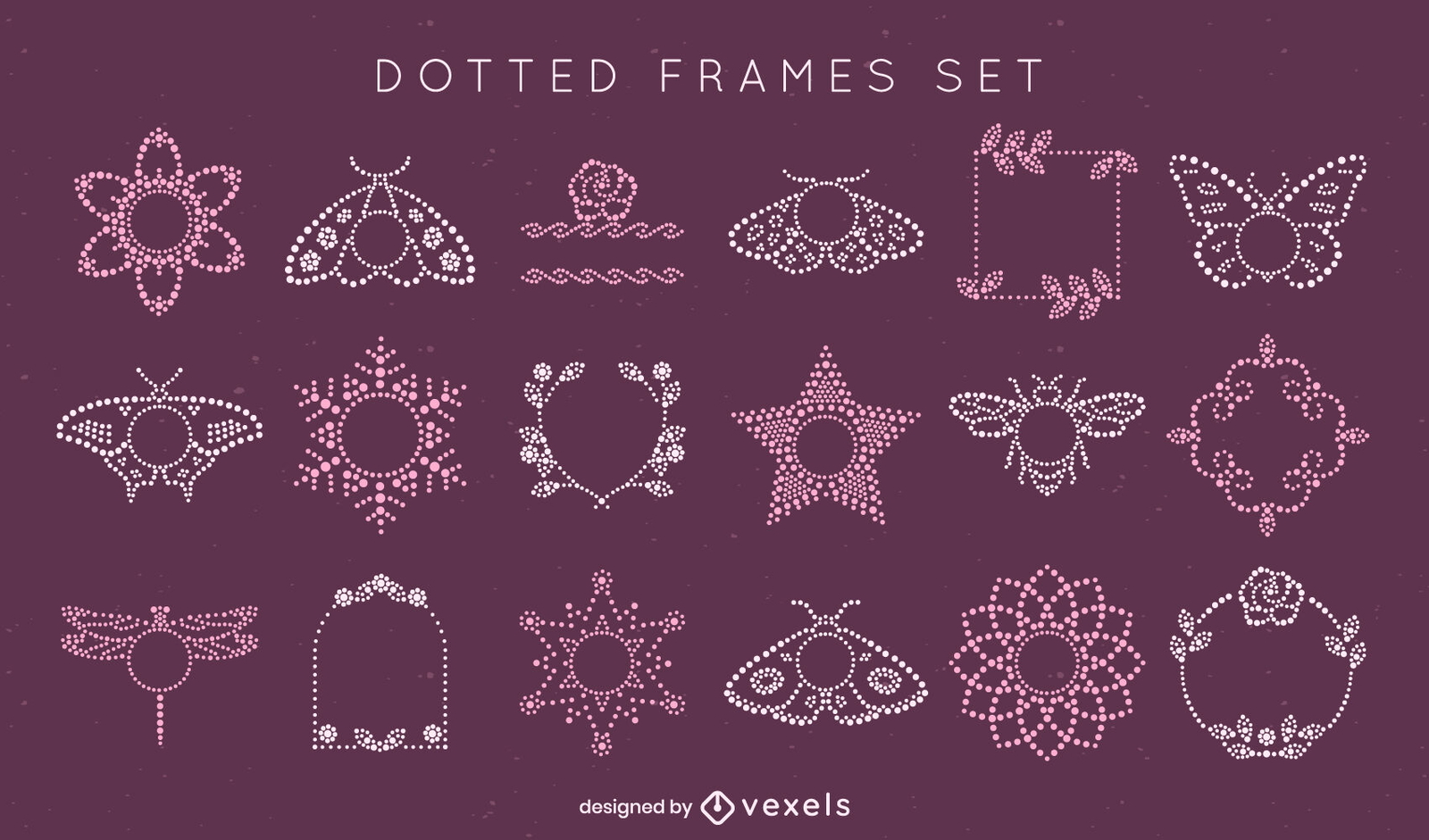 Simple Dotted Framing Elements Vector Download