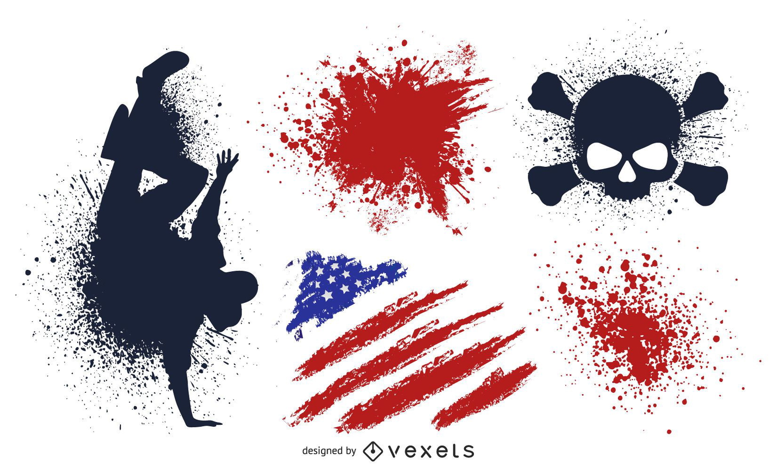 Grunge Elements Set Vector Download