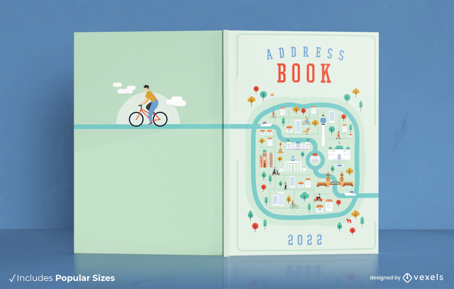 City Map Address Book Cover Design Vector Download