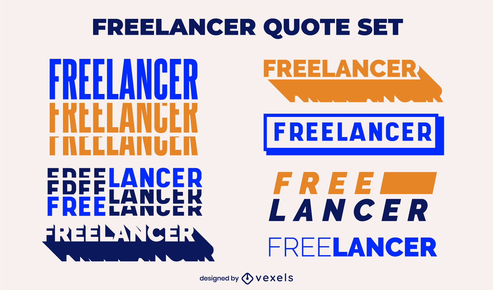 Freelancer Quote Set Vector Download