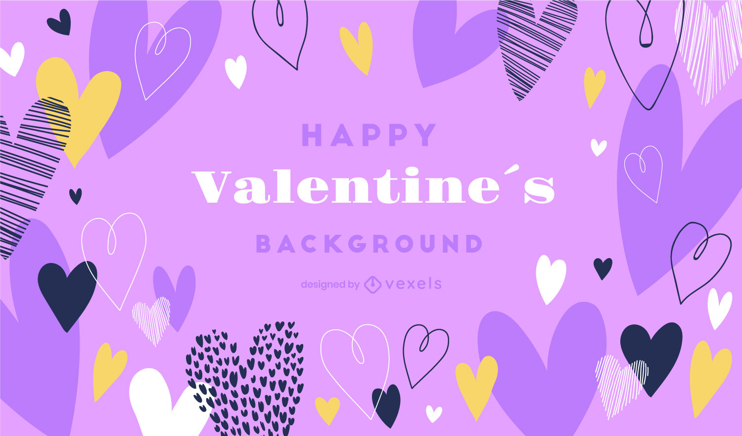 Valentines Day Hearts Background Design Vector Download