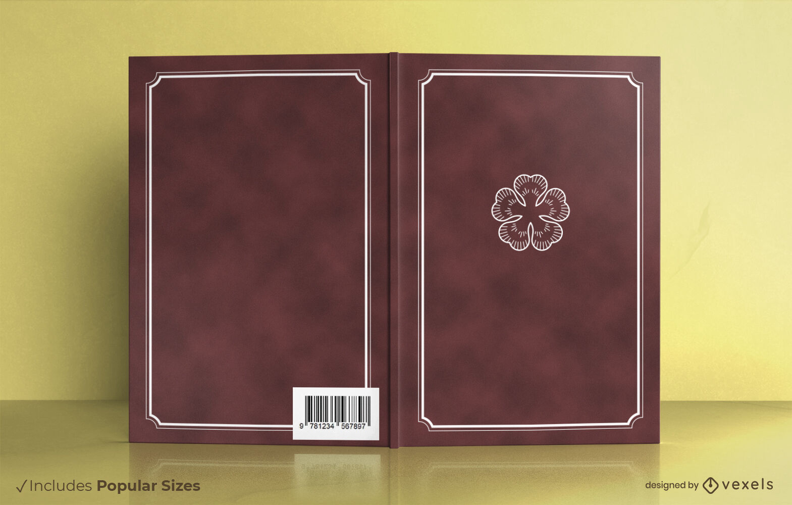 Five Leaf Clover Book Cover Design Vector Download