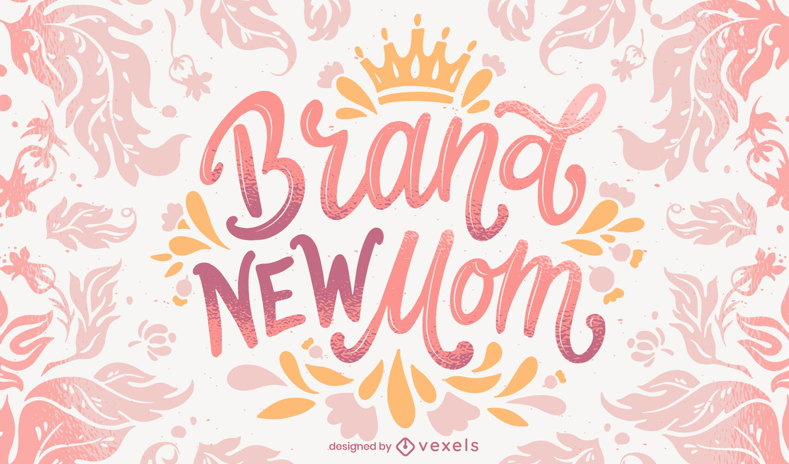 New Mom Mother's Day Lettering Vector Download