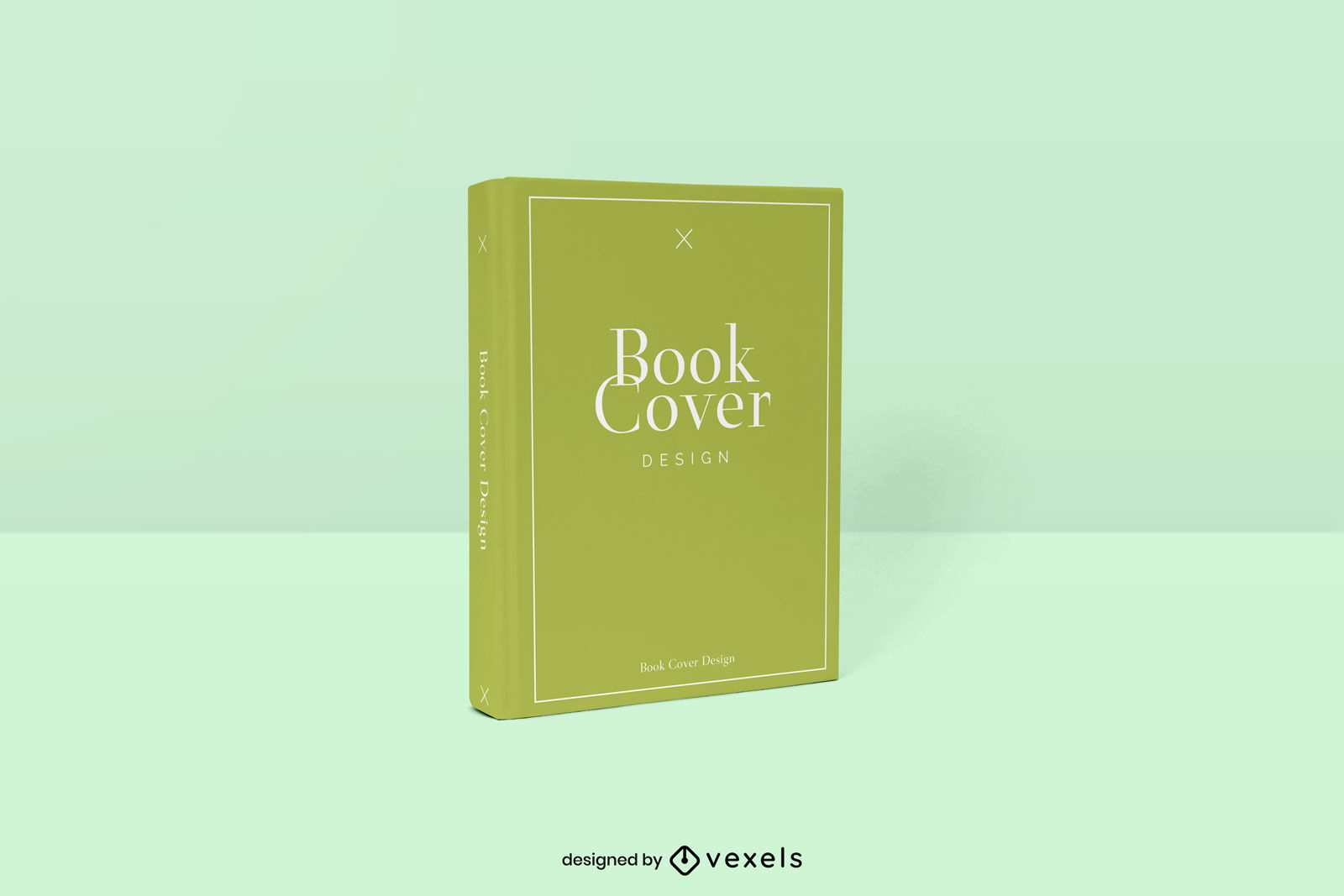 Book Standing On Solid Background Mockup PSD Editable Template